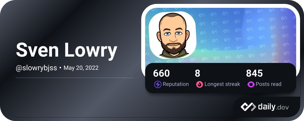 Sven Lowry (@slowrybjss) | daily.dev