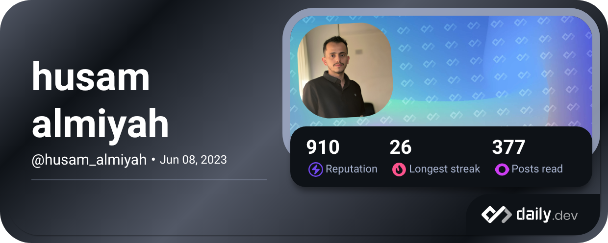 husam almiyah | daily.dev