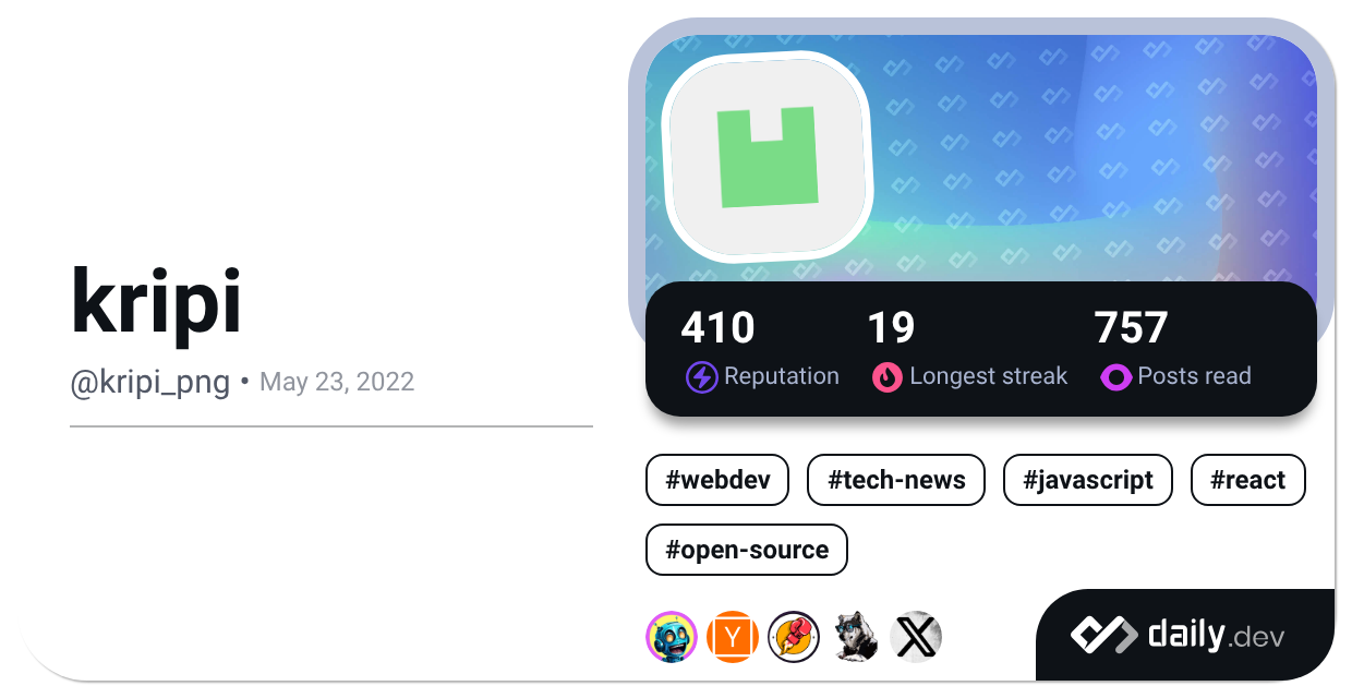 kripi (@kripi_png) | daily.dev