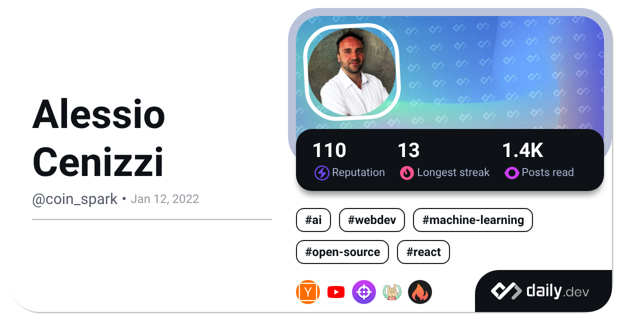 Alessio Cenizzi (@coin_spark) | daily.dev