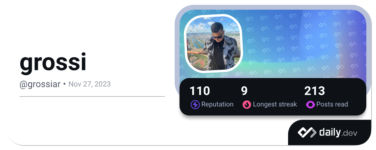 grossi (@grossiar) | daily.dev