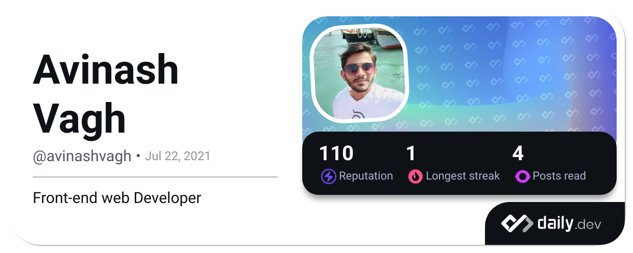 Avinash Vagh (@avinashvagh) | daily.dev