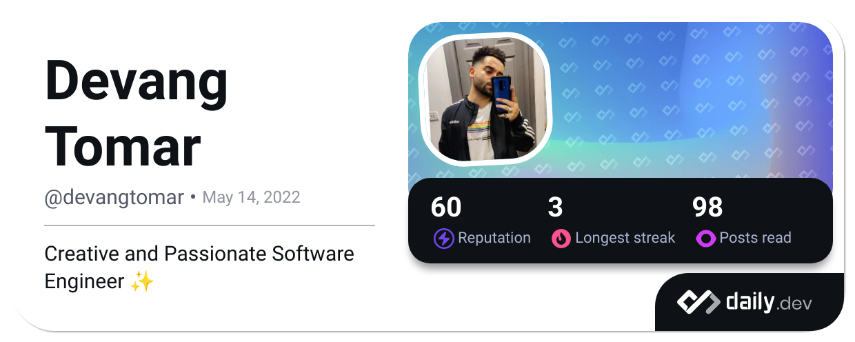 Devang Tomar | daily.dev