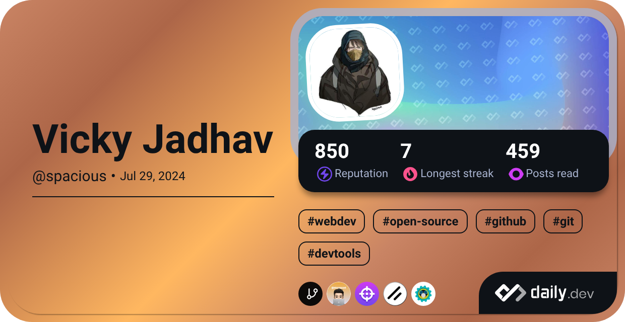 Vicky Jadhav (@spacious) | daily.dev