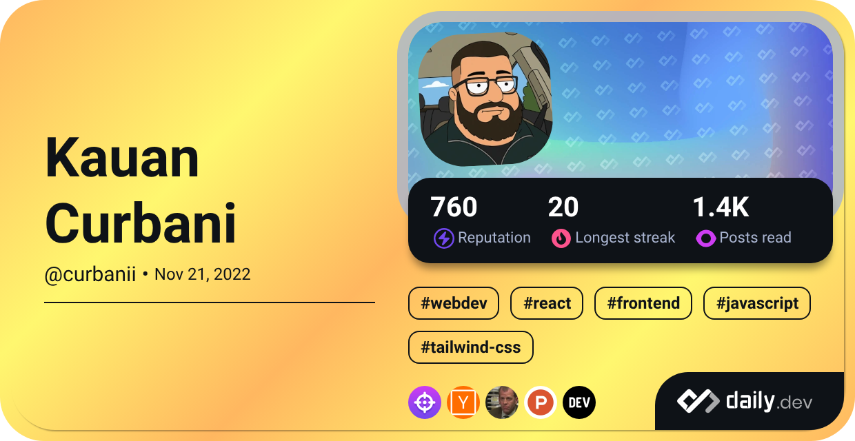 Kauan Curbani (@curbanii) | daily.dev