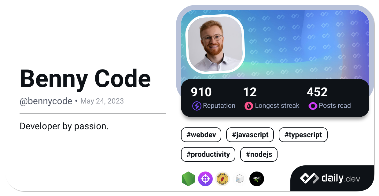 Benny Code (@bennycode) | daily.dev