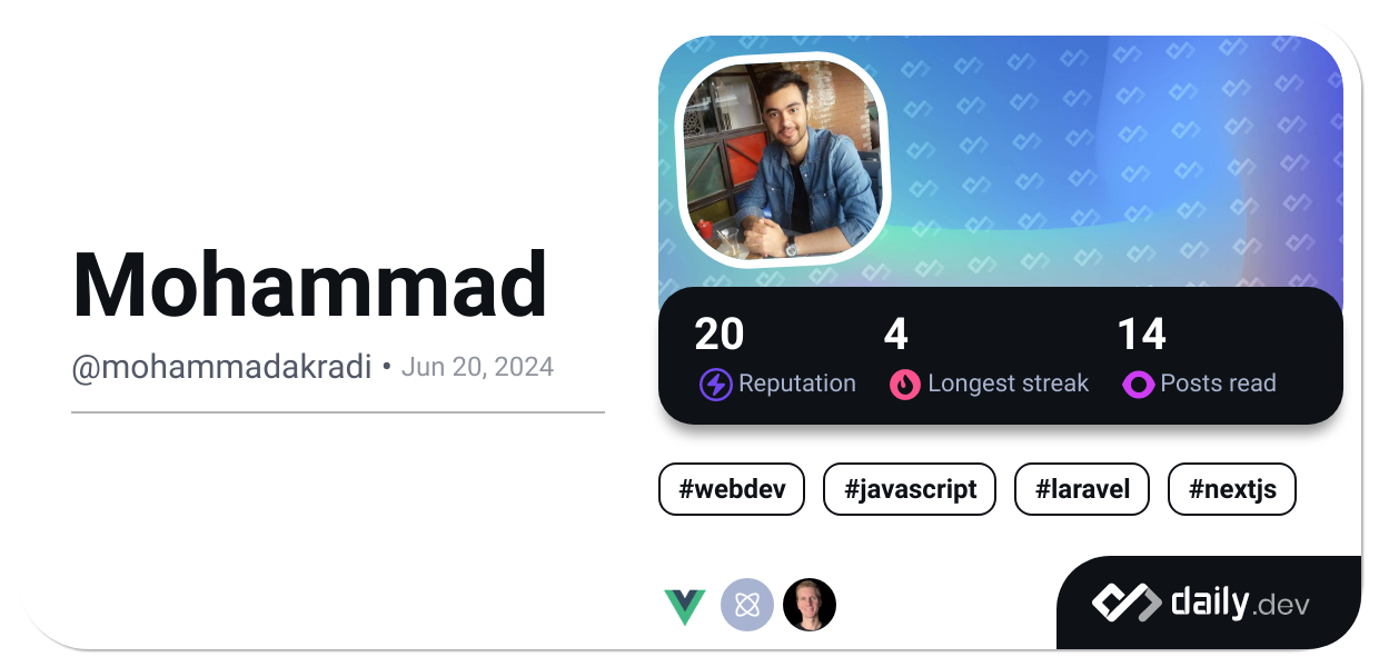 Mohammad (@mohammadakradi) | daily.dev