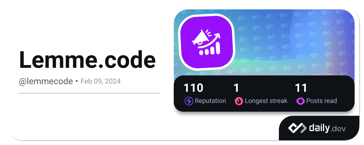 Posts upvoted by Lemme.code (@lemmecode) | daily.dev