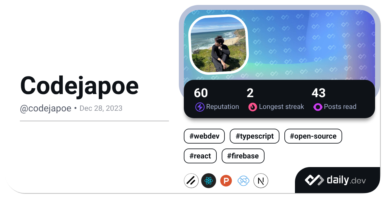 Codejapoe (@codejapoe) | daily.dev