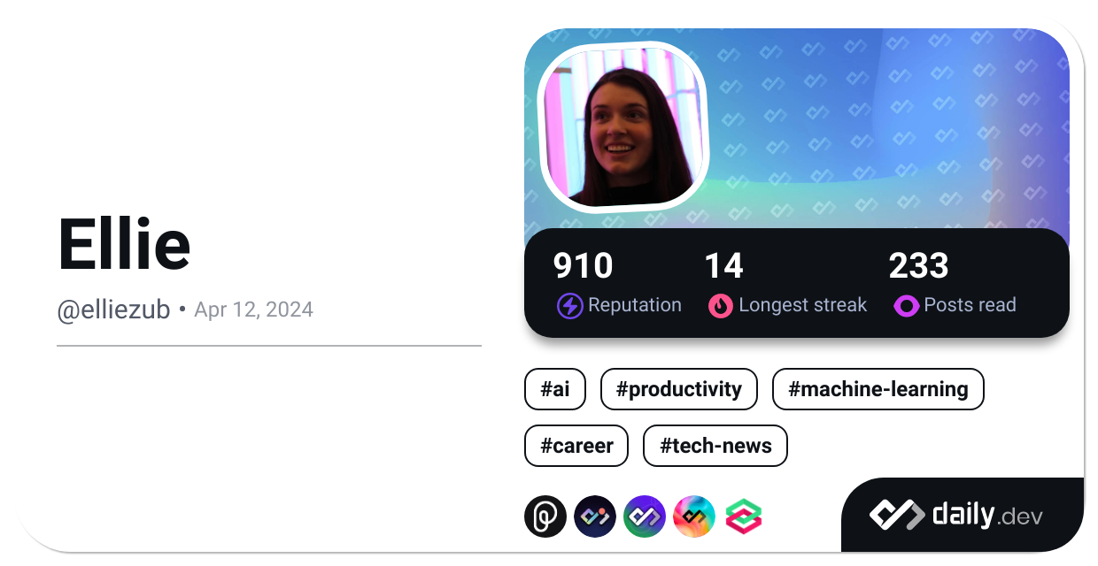 Recent posts by Ellie (@elliezub) | daily.dev