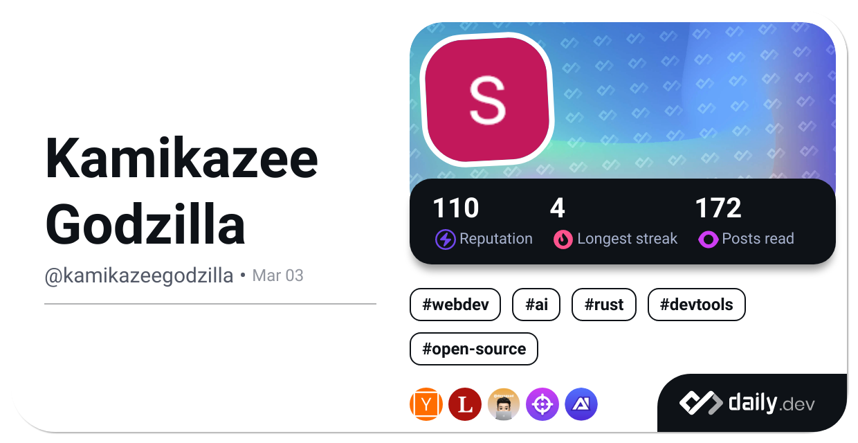 Kamikazee Godzilla (@kamikazeegodzilla) | daily.dev