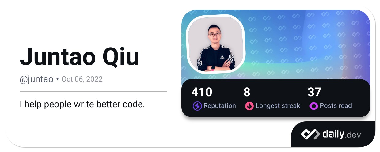 Recent posts by Juntao Qiu (@juntao) | daily.dev