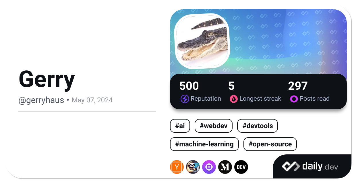Gerry (@gerryhaus) | daily.dev