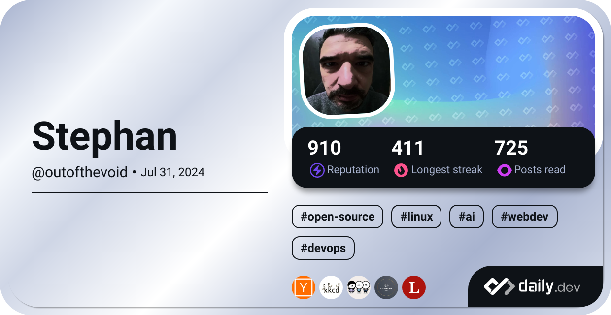 Stephan (@outofthevoid) | daily.dev