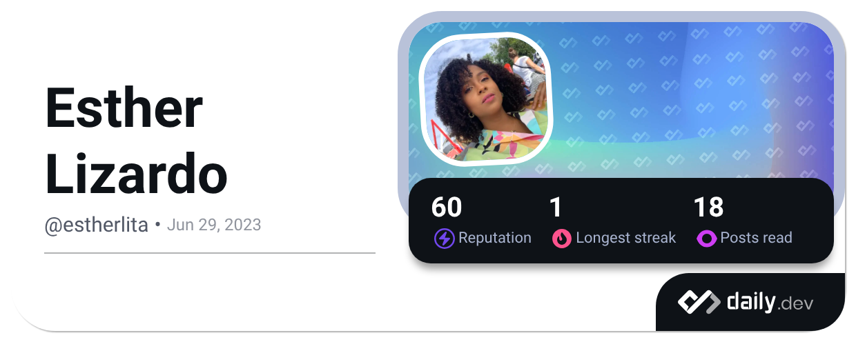 Esther Lizardo (@estherlita) | daily.dev
