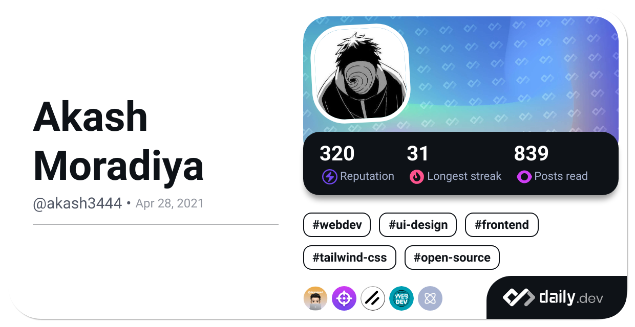 Recent posts by Akash Moradiya (@akash3444) | daily.dev