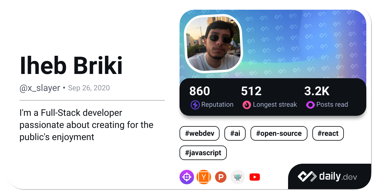 Iheb Briki (@x_slayer) | daily.dev